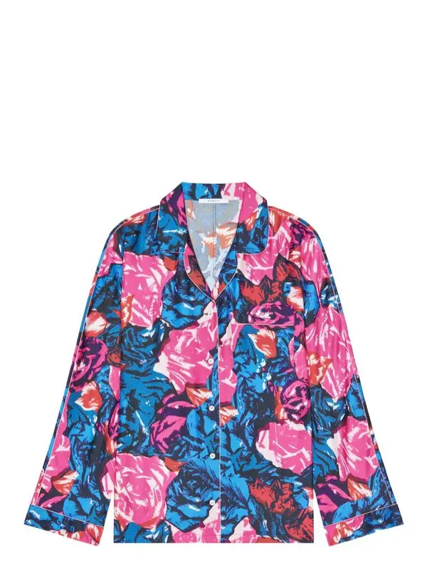Givenchy Floral Print Pyjama Shirt - Blue
