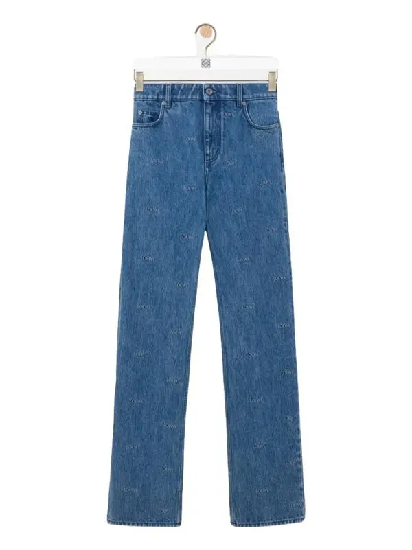 Loewe Embroidered Belt Loop Jeans - Denim Blue