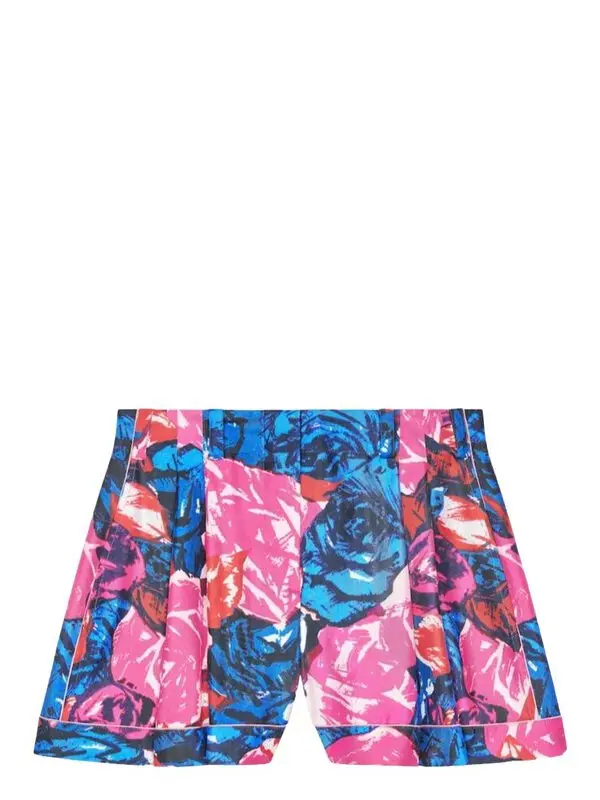 Givenchy Floral Print Pyjama Shorts - Blue