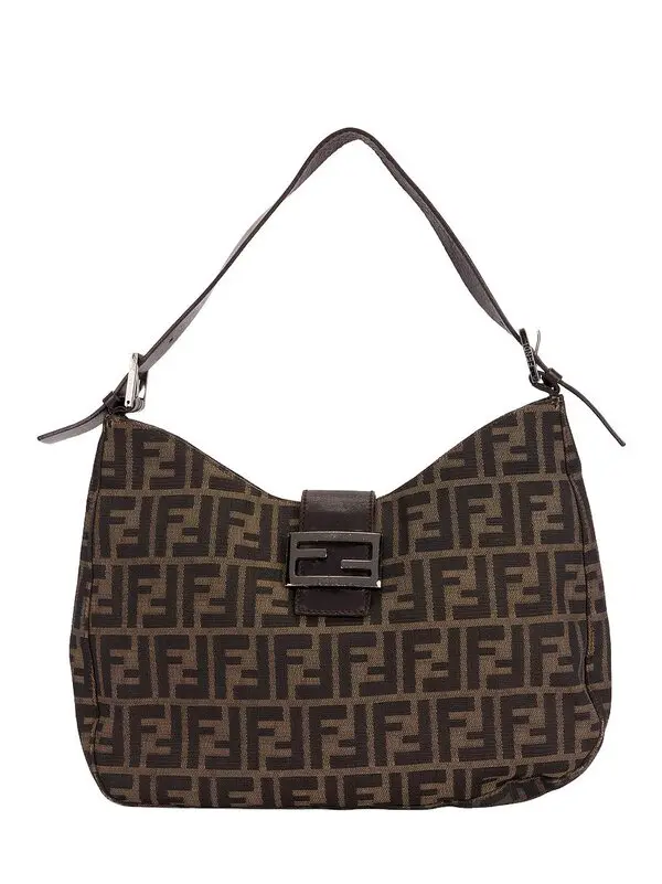 Fendi Zucca Monogram Shoulder Bag - Brown