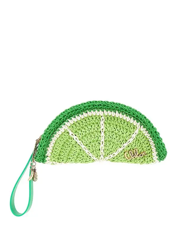 Chloé Tropics Lime Clutch - Conifer Green