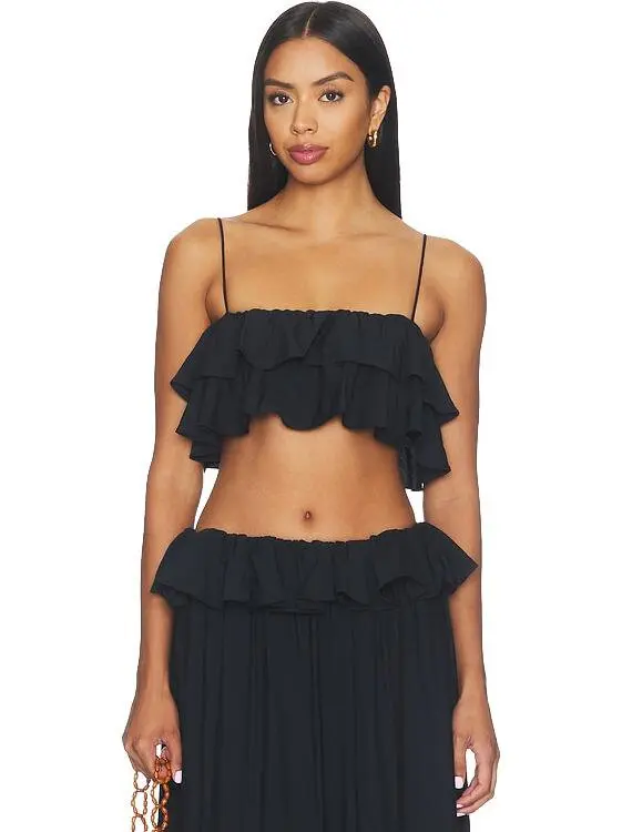 LOVERS AND FRIENDS Hollis Crop Top - Black