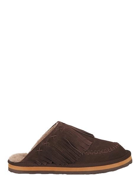 Free People Fallon Fringe Mule - Chocolate