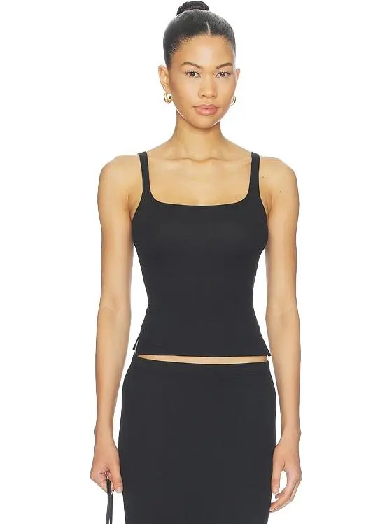 WAO Square Neck Tank - Black