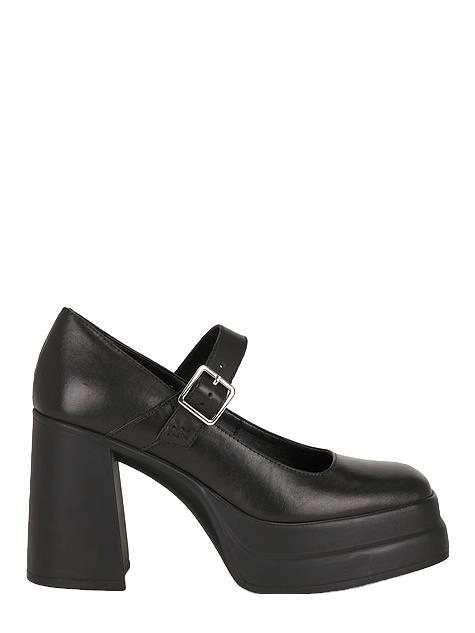 Free People Marais Mary Jane Platform Block Heel - Black