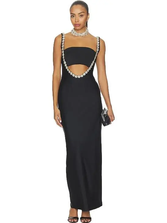 MARIANDREE GAITAN Miranda Embellished Gown - Black