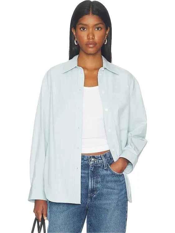 ANINE BING Scott Shirt - Cloud Blue