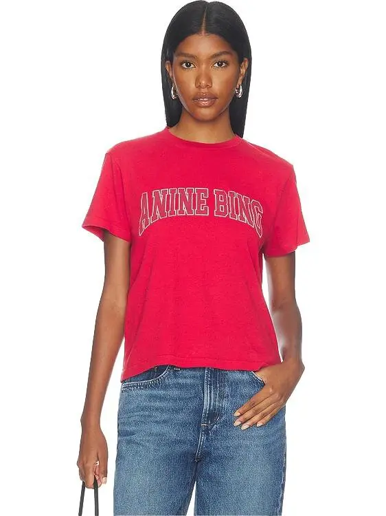 ANINE BING Shelley Tee - Tango Red