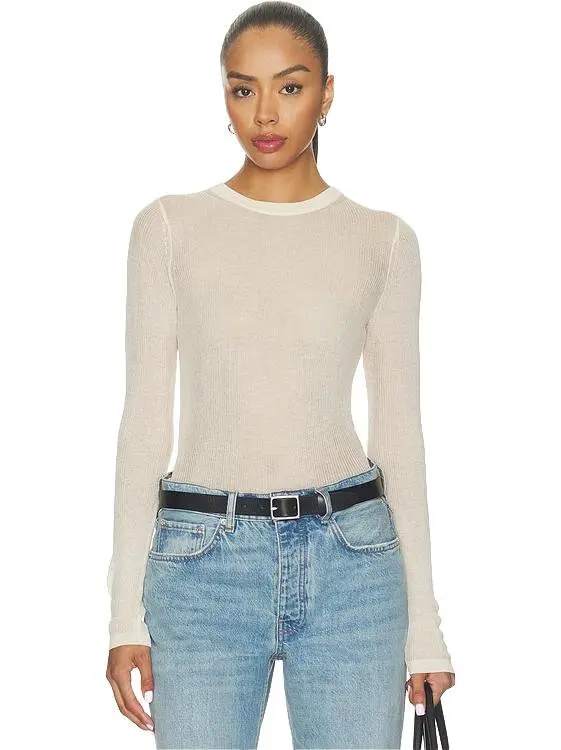 ANINE BING Tiana Sweater - Ecru