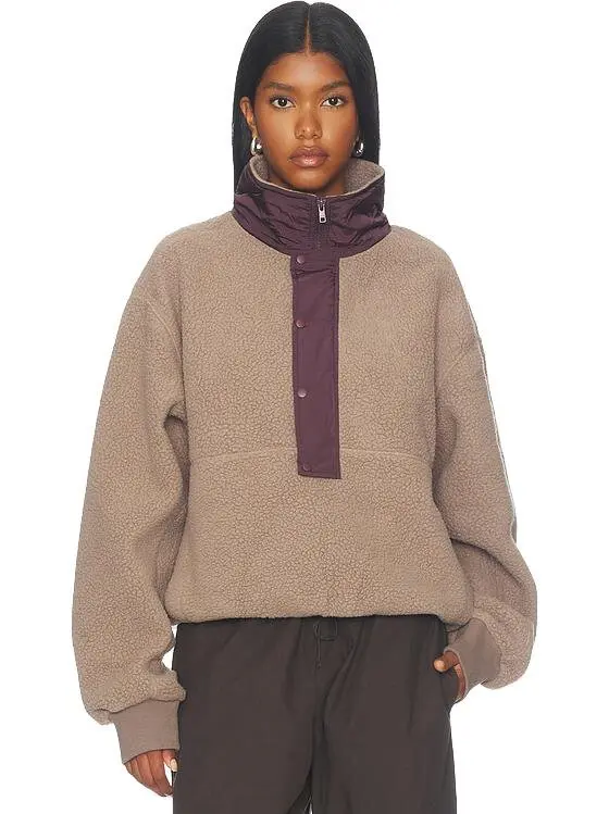 ENTIRE STUDIOS System Half Zip Fleece - Brown