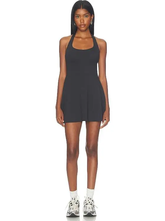 Vuori Tiebreak Halter Dress - Black