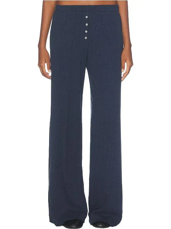 LESET Pointelle Boxer Pant Midnight Melange - Midnightmelange