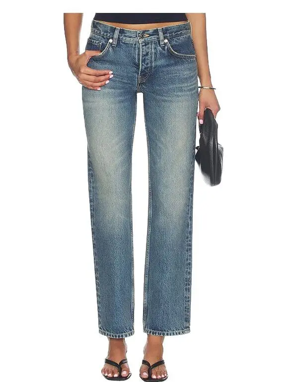 EB DENIM Ariel Mid Rise Wedgie Jeans - Mariner
