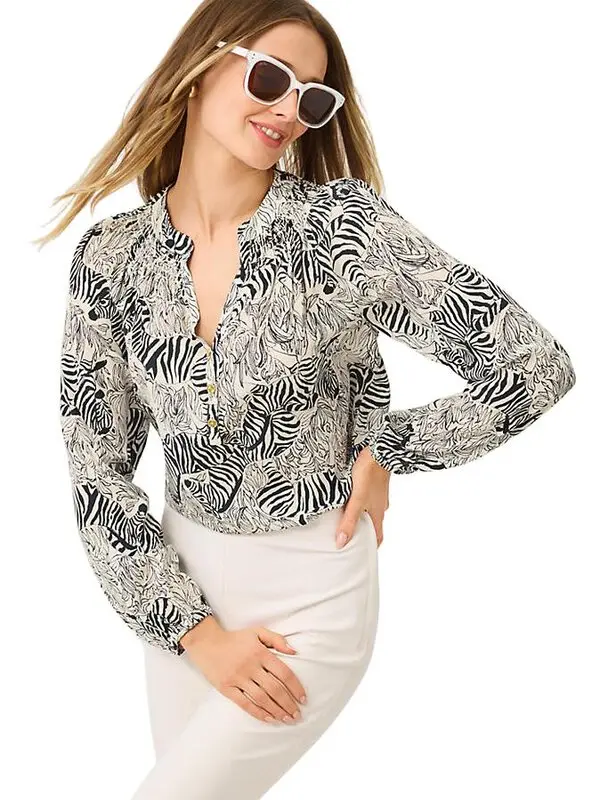Lilly Pulitzer® Elsa Silk Top - Coconut