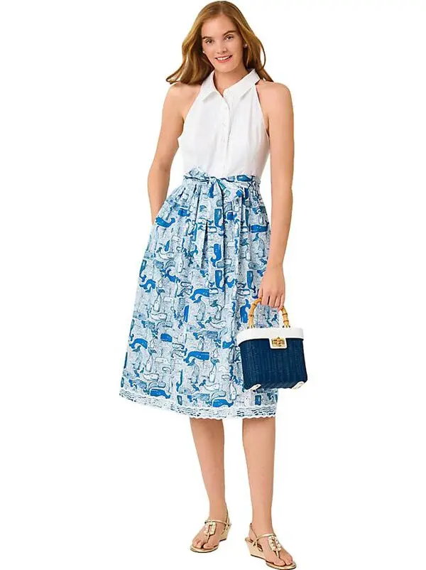 Lilly Pulitzer® Mauritzia Halter Midi Shirtdress - Blue