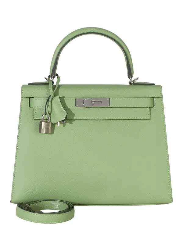 Hermès Vert Criquet Epsom Sellier Kelly 28 Phw - Green
