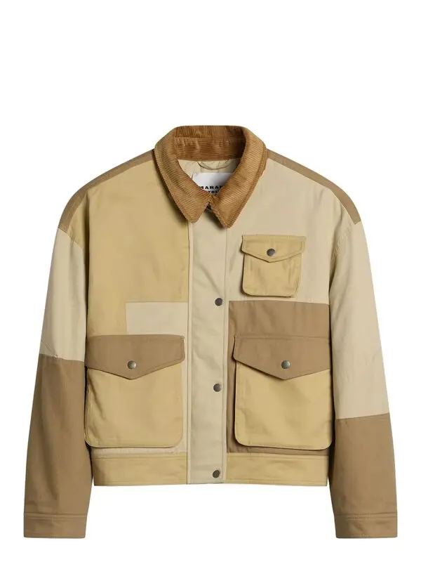 Isabel Marant Étoile Risla Cotton Shearling-lined Workwear Jacket - Beige