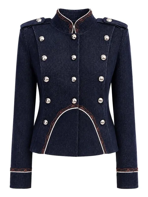 JULIA ALLERT Double-breasted Military Jacket - Blue