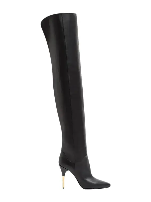 Valentino Garavani Over-the-knee Calfskin Boots - Black