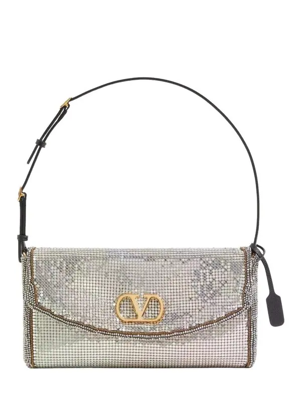 Valentino Garavani Devain Small Shoulder Bag - Silver