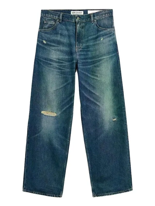 Our Legacy Vast Cut Distressed Jeans - Blue