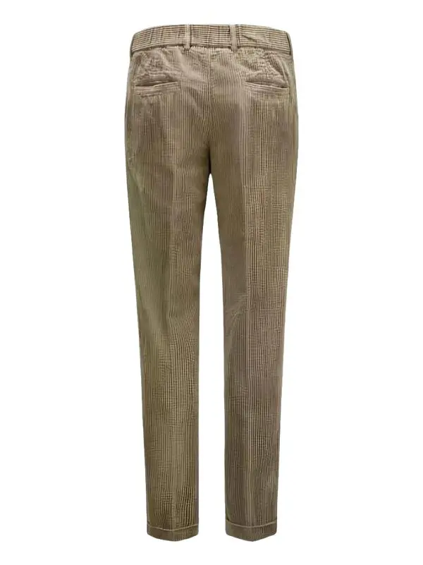 04651 / A TRIP IN A BAG Pleated Corduroy Trousers - Neutrals