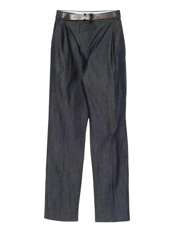 Dice Kayek Belted Pleat Jeans - Blue