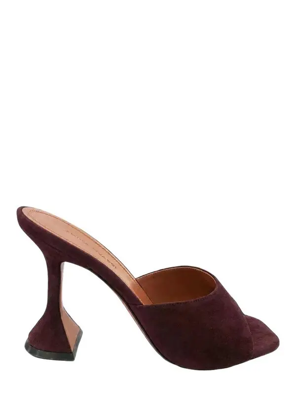 Amina Muaddi Lupita Suede Sandals - Purple
