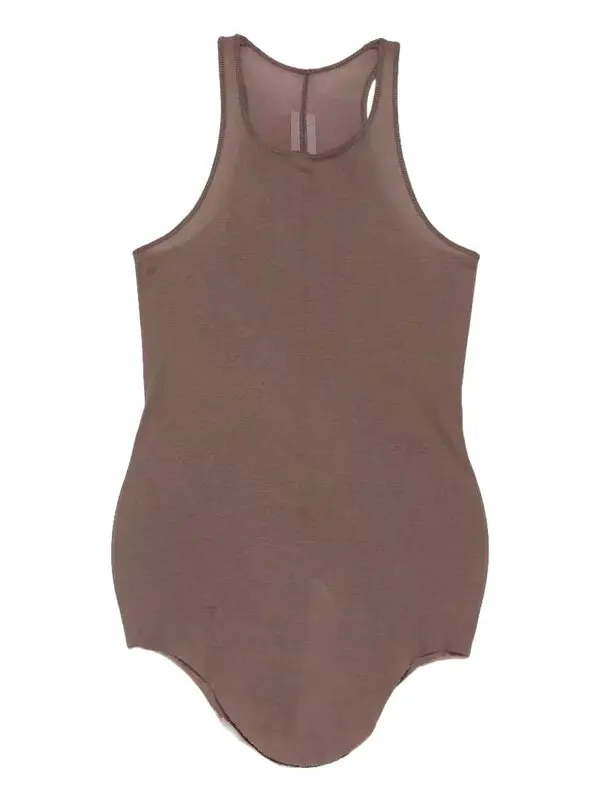 Rick Owens Ribbed Knit Tank Top - Brown