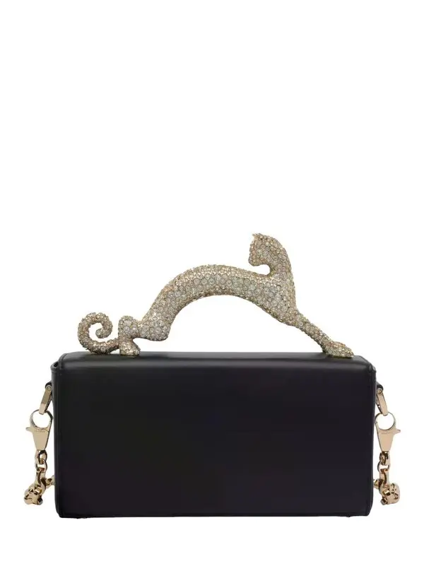 LANVIN Nano Pencil Cat Clutch Bag - Black