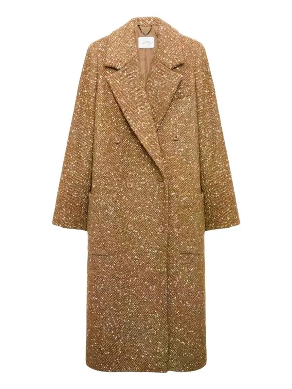 Dorothee Schumacher Double-breasted Tweed Coat - Brown