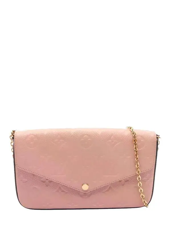 LOUIS VUITTON Monogram Empreinte Pochette Felicie Crossbody Bag - Pink