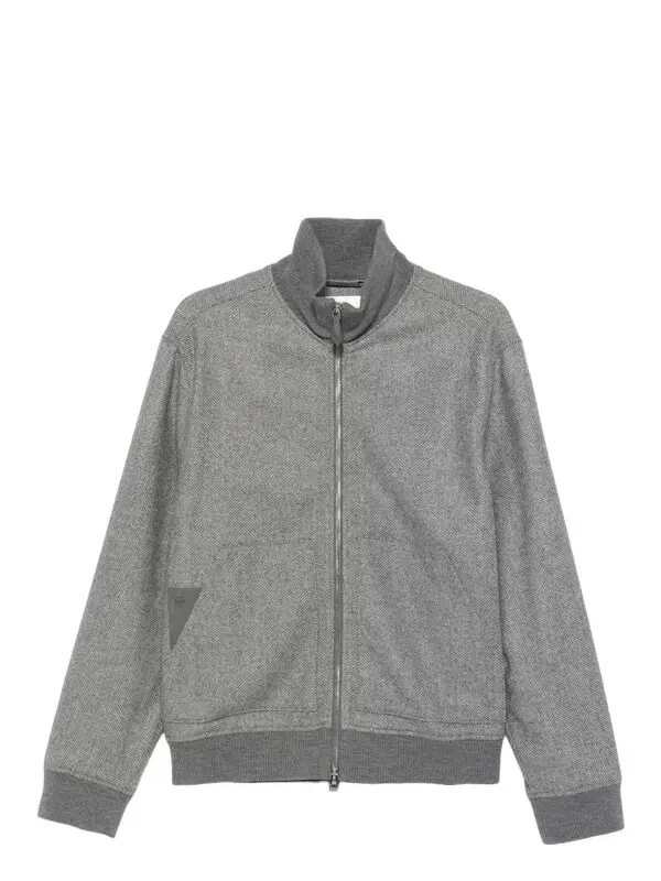 Jacob Cohen Zip-up Herringbone Jacket - Grey
