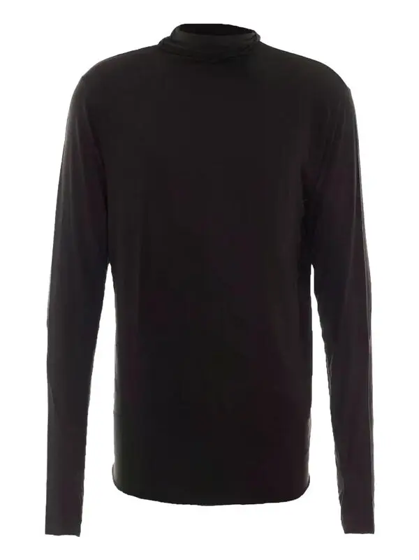 THOM KROM High-neck Sweater With Exposed Seams - Grey