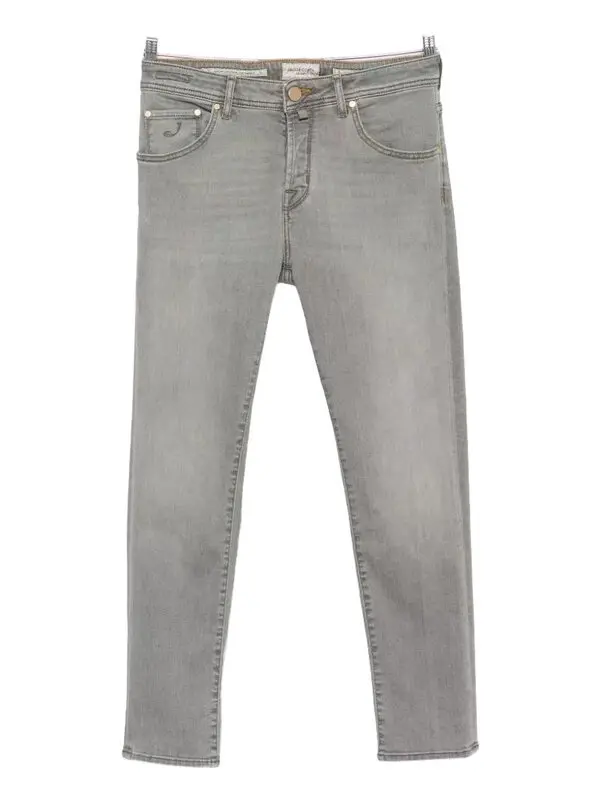Jacob Cohen Scott Cropped Slim-fit Jeans - Grey