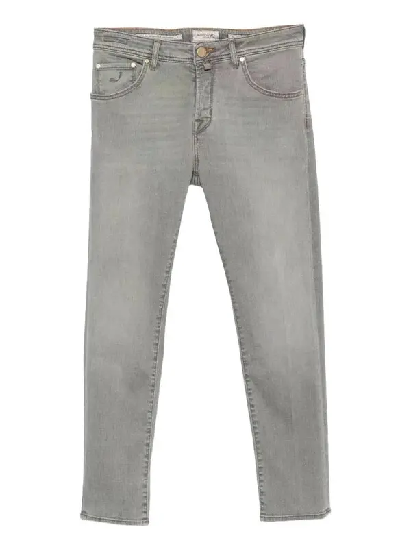 Jacob Cohen Scott Cropped Slim-fit Jeans - Grey