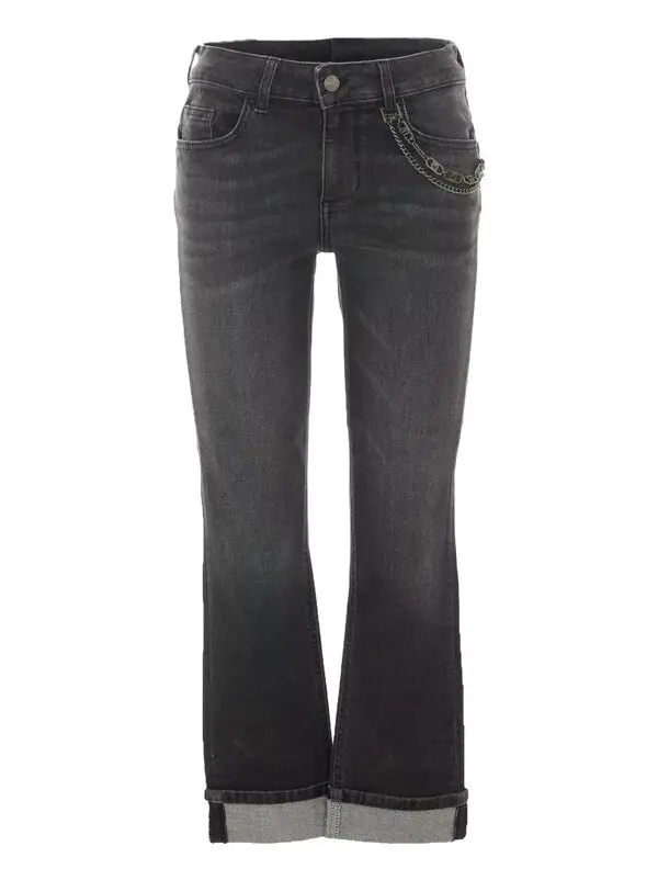 Liu Jo Monroe Logo-chain Jeans - Black