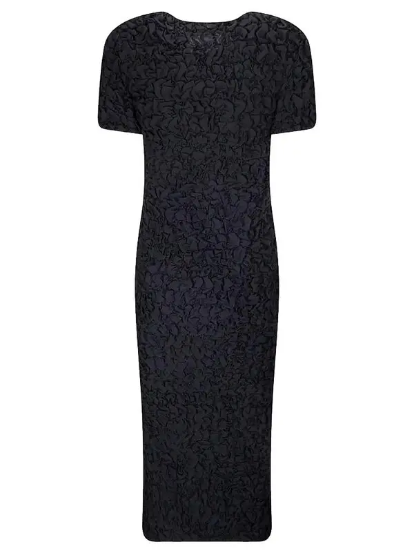 Khaite Perry Ruched Silk Chiffon Midi Dress - Black