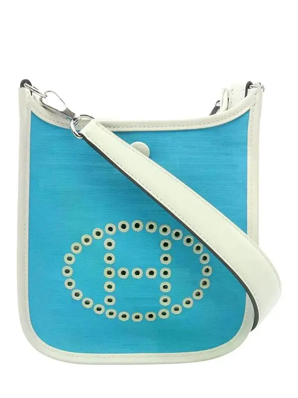 Hermès 2023 Toile Officier And Swift Neo Evelyne 16 Crossbody Bag - Blue