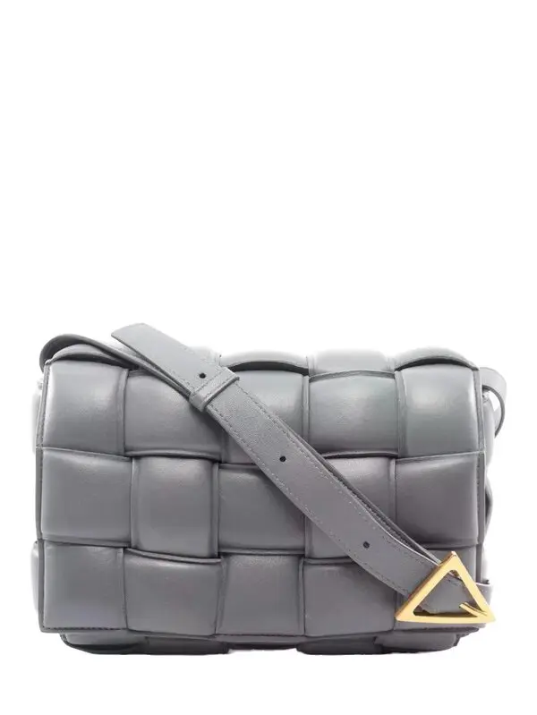Bottega Veneta Nappa Intrecciato Padded Cassette Crossbody Bag - Grey