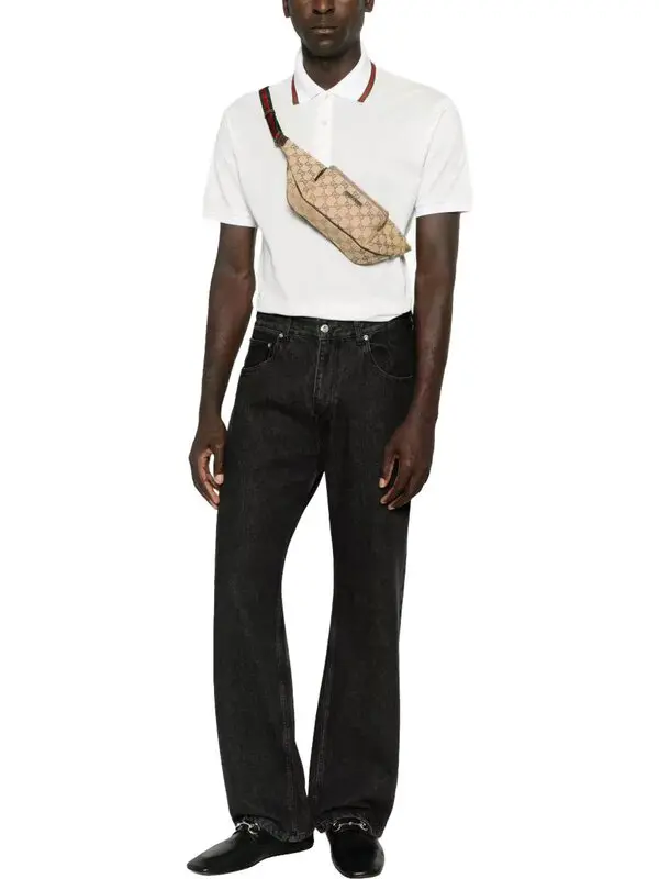 Gucci Cotton Jersey Piquet Polo Shirt - White