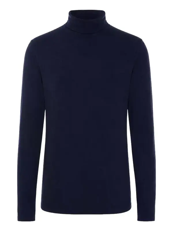THOM KROM Roll Neck Long Sleeve Sweater - Blue