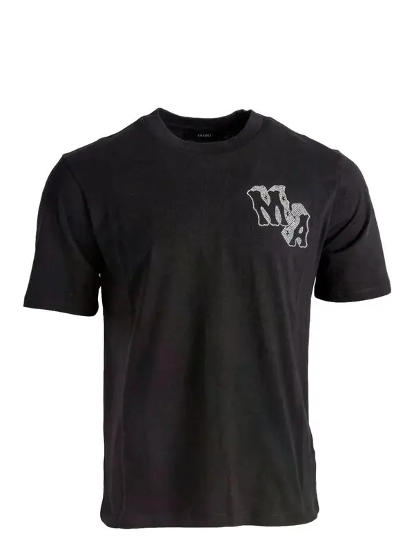 Amiri Crystal-embellished Logo-print T-shirt - Black