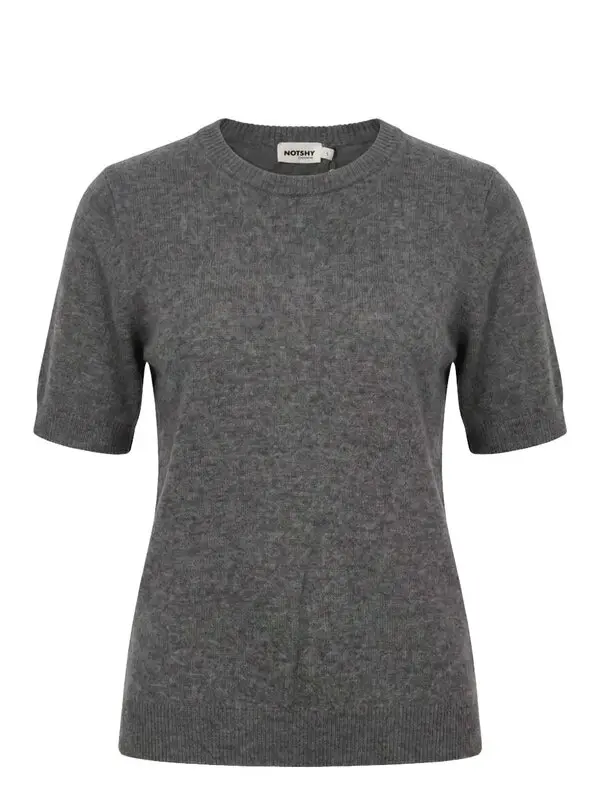 NOTSHY Short-sleeve Cashmere Sweater - Grey