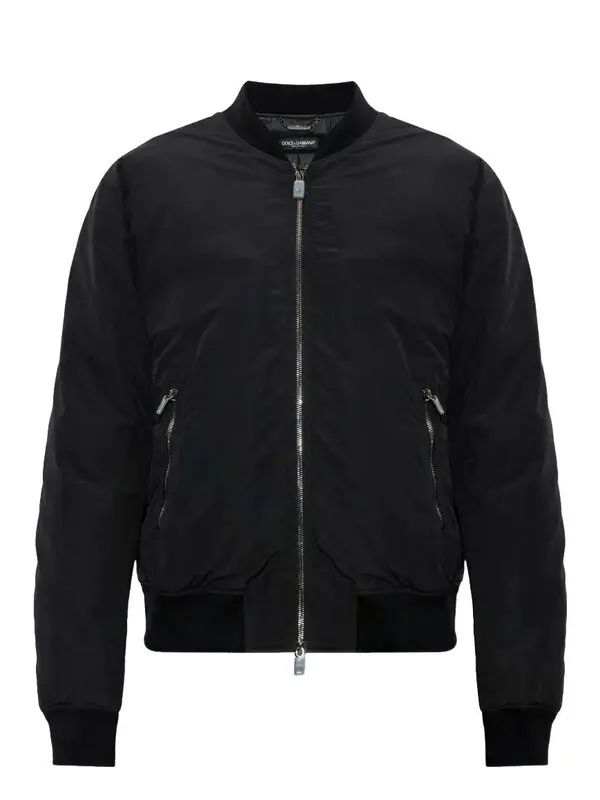 Dolce & Gabbana Padded Bomber Jacket - Black