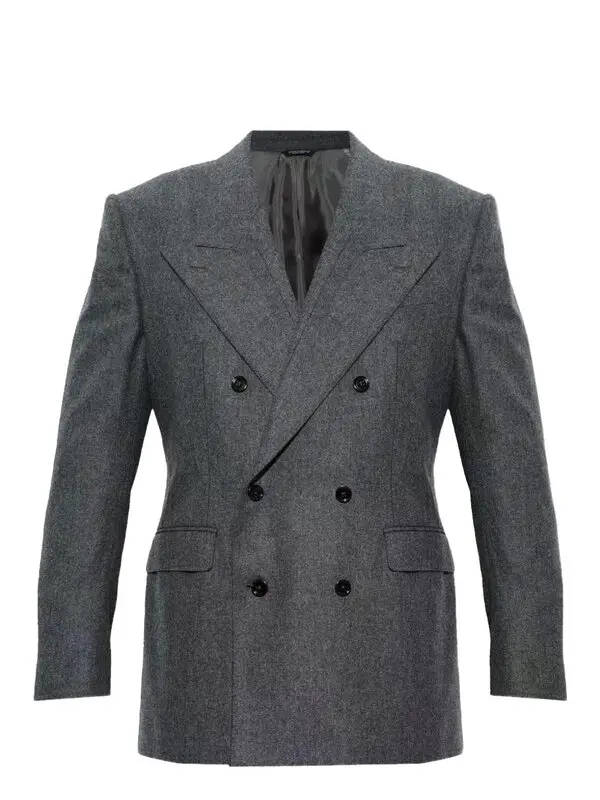 Dolce & Gabbana Double-breasted Wool Blazer - Grey