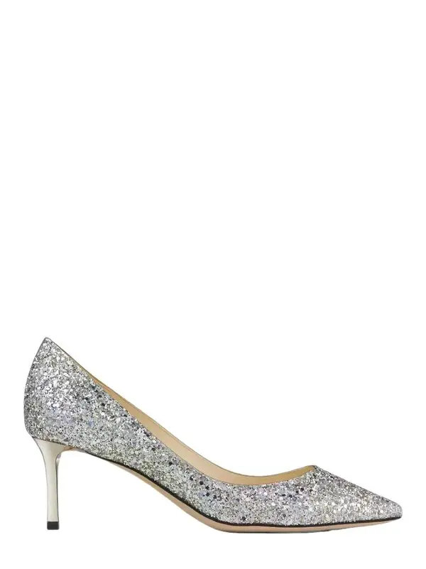 JIMMY CHOO Romy Glitter-effect Pumps - Silver