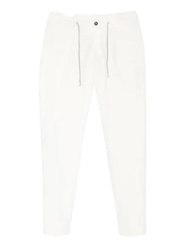 Eleventy Drawstring Pleated Trousers - White