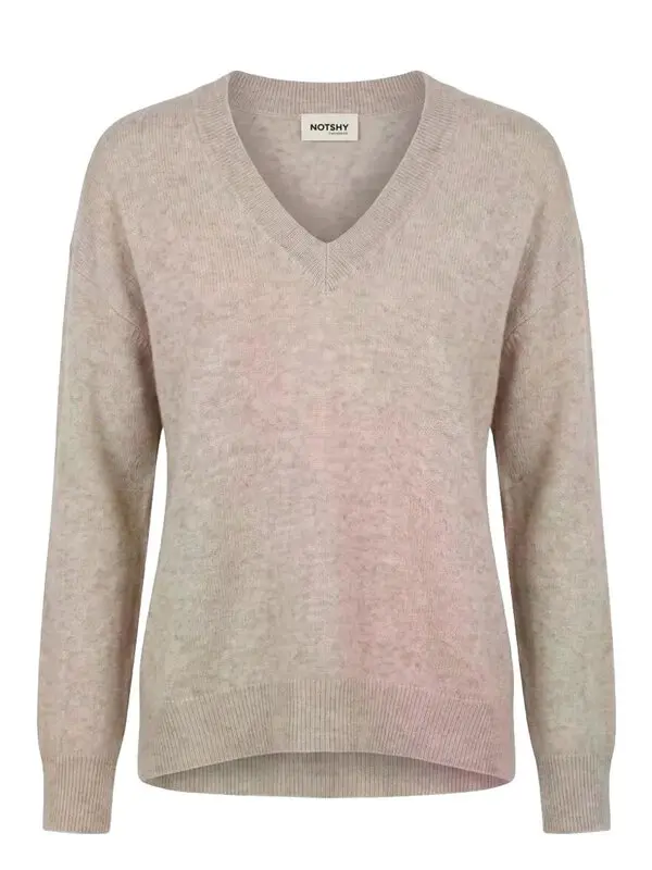 NOTSHY V-neck Cashmere Sweater - Neutrals