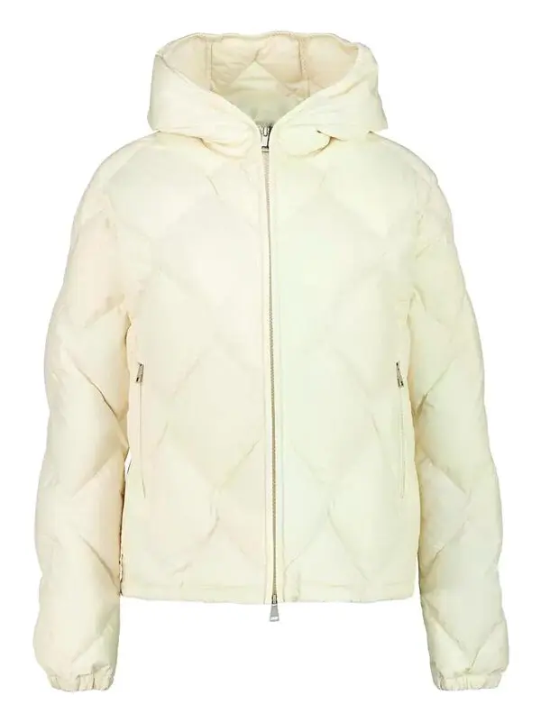 Moncler Quilted Hooded Jacket - Neutrals